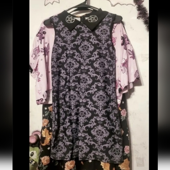 Too Fast | Dresses | Too Fast Gothic Witch Pentagram Dress Hot Topic ...